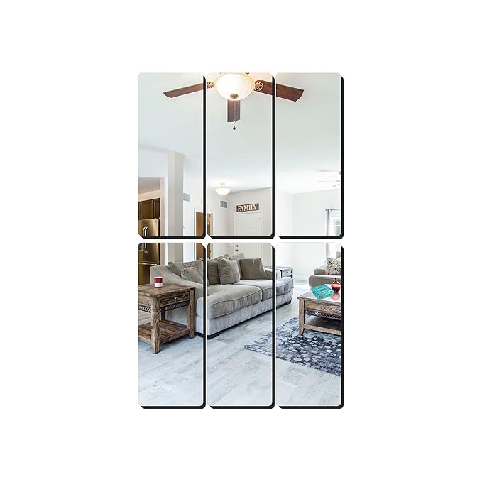 GNOLY Acrylic Mirror Wall Decals Set of 6 – DIY Removable Self-Adhesive ...