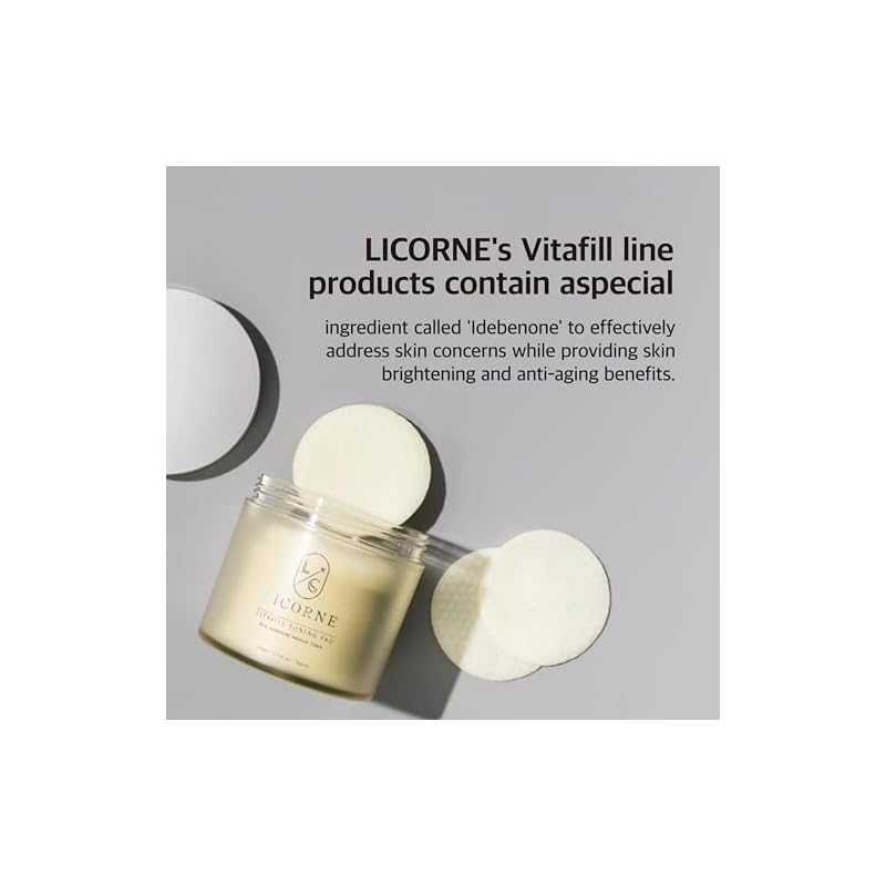 LICORNE Vitafill Vitamin C Toner Pads Korean 5.74fl.oz / 70 Pads Korean ...