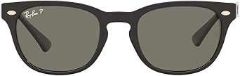 Amazon.com: Ray-Ban RB4140 Wayfarer Sunglasses, Black/Polarized Green ...