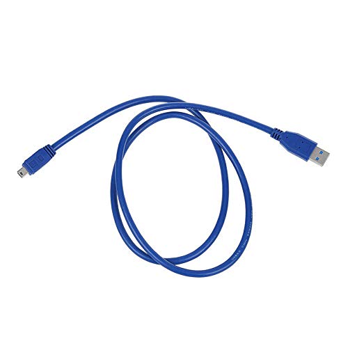 Blue Superspeed USB 3.0 Type A Male to Mini B 10 Pin Male Adapter Cable ...