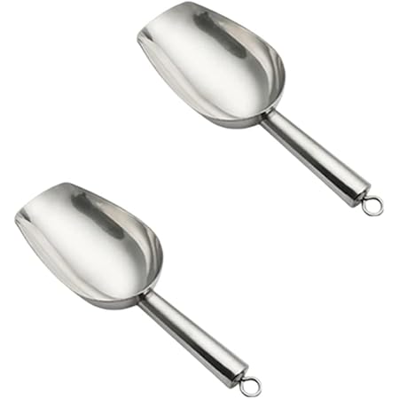 2 Pcs Ice Scoop Metal Small Scooper Stainless Steel Food Scoop for Home ...