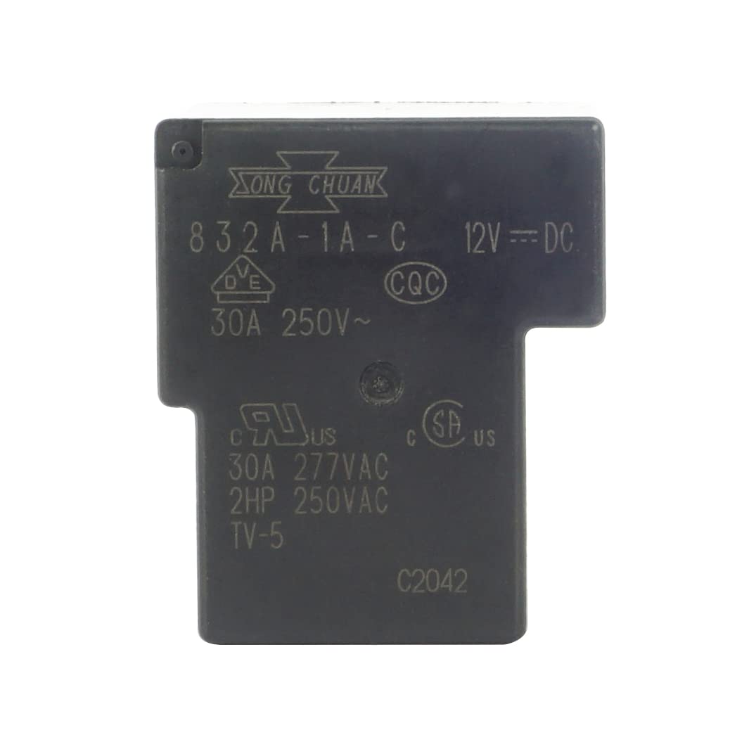 Amazon.com: 832A-1A-C 12VDC 30A 277VAC T90 Automotive Relay 4 Pins with ...