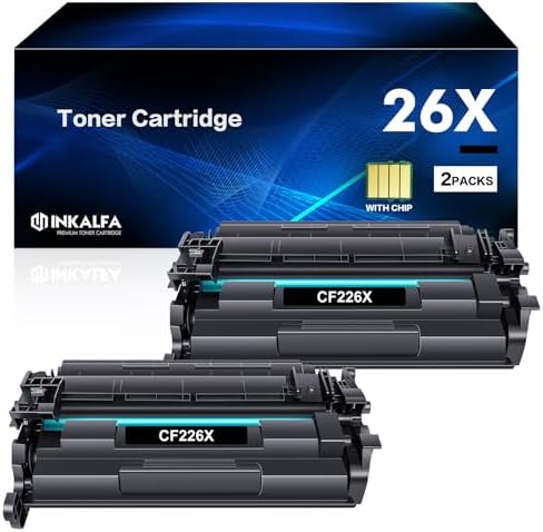 26X 26A Black Toner Cartridge 2 Pack Compatible Replacement for HP 26X ...