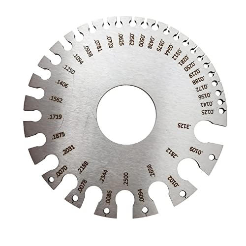 Snapklik.com : JENSWILL Round Dual Sided Metal Wire Guage Thickness Gauge