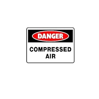 Danger Compressed Air OSHA Sticker , 10" x 7": Amazon.com: Industrial ...