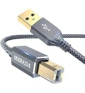 Amazon.com: AkoaDa Printer Cable 20ft USB 2.0 Type A Male to B Male ...