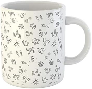 Amazon.com: Awowee Coffee Mug Bacteria Bacterium Pattern Doodle Germs ...