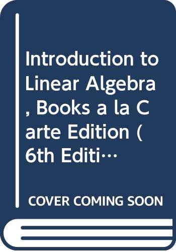 Amazon | Introduction to Linear Algebra, Books a la Carte Edition (6th ...