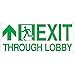 "Exit Through Lobby" Arrow Straight Sign(Glow in The Dark Sign ...