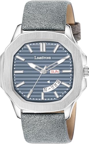 Buy LIMESTONE OTUS 3D Dial The Vintage Day and Date Functioning Boys ...