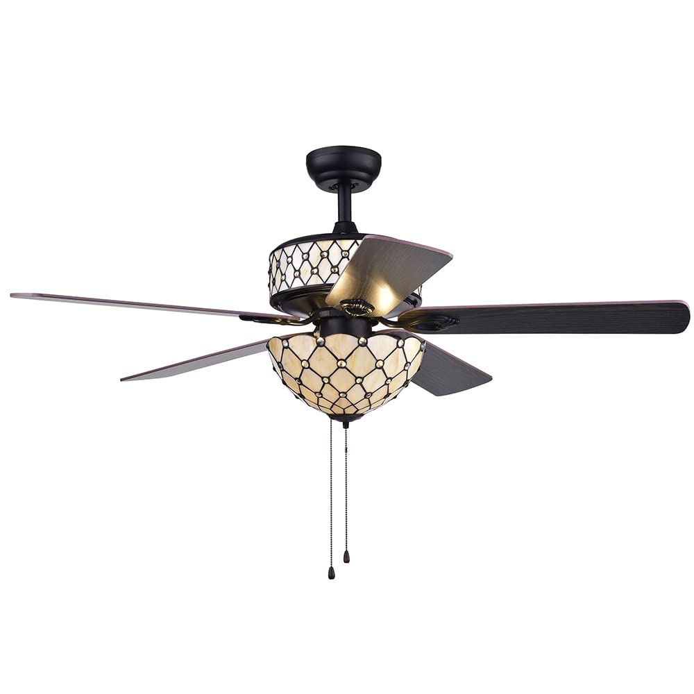 Warehouse of Tiffany CFL-8279BL Ceiling Fan, 52", Black - Amazon.com