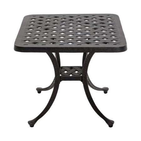Amazon.com: Mandolin Outdoor Patio Table,Rust -Resistant Cast Aluminum ...