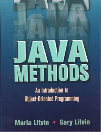 Amazon.com: Java Methods: An Introduction to Object Oriented Programming: 9780965485371: Litvin ...