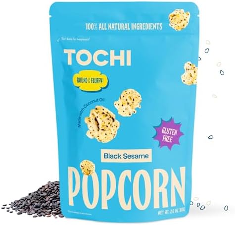 Amazon.com: Tochi Gourmet Popcorn Snacks - Black Sesame Flavor - Using ...