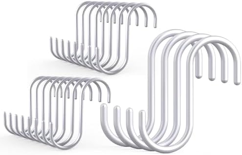 Amazon.com: Aluminum S Hooks - Set of 20(4pcs 4inch, 16pcs 3inch ...
