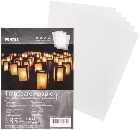 WINTEX Transparent Tracing Paper A4 - Pack of 50 - Trace Pad Sheets for ...