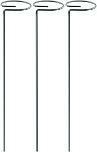Amazon.com : Metal Plant Stakes 15.7inch Plant Holder Stick Single ...