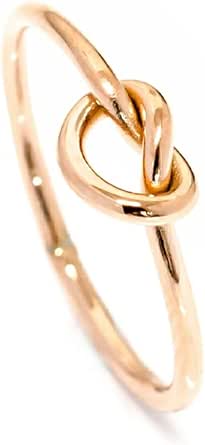 Amazon | [mico.lor] ステンレス リング (74) 結び 指輪 レディース ピンクゴールド ノットリング サージカルステンレス製 316L ユニセックス 結わき 4号 ピンク ...