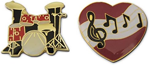 Amazon.com: Drummer Pride Drum Set & Music Heart Dual 2-Piece Pride ...