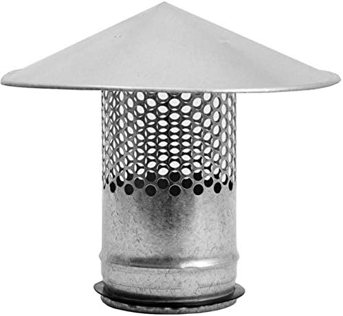 Round Roof Rain Cap HVAC Vent Galvanized Steel All Weather Rain Cap ...