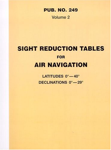 PUB 249 Sight Reduction Tables for Air Navigation, Volume 2: Latitudes ...