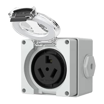 STARELO - Caja de toma de corriente de 30 amperios, receptáculo NEMA 10-30R 125/250 voltios ...