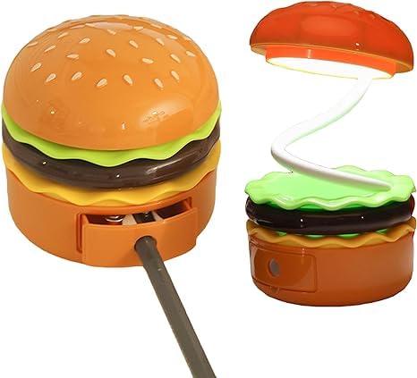 Buy MAJIK Folding LED Hamburger Table Lamp with Sharpener for Kids and ...