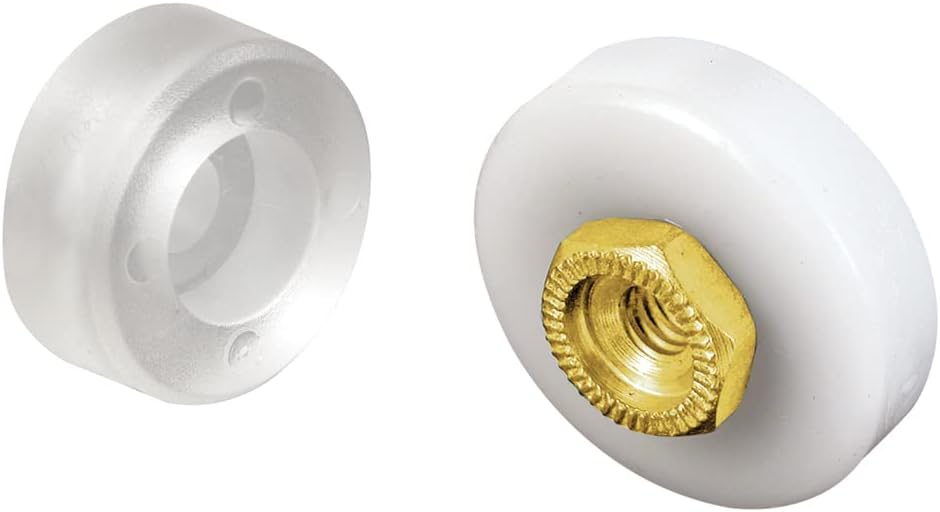 Prime-Line M 6169 Roller with Bumper with Flat Edge, 7/8 In., Brass ...