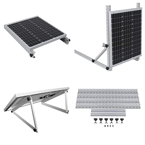 KLLsmDesign 28″ Adjustable Portable Solar Panel Racks, Aluminum Alloy ...