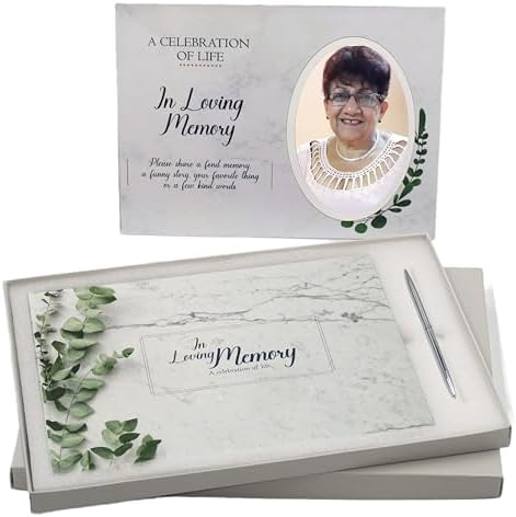 Amazon.com: NOVABORI - Funeral Guest Book Set - Funeral Guest Book for ...