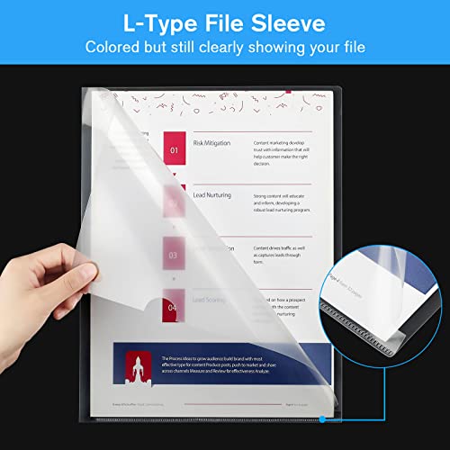 Snapklik.com : 48 Pack Plastic File Folders, Clear Project Pockets ...