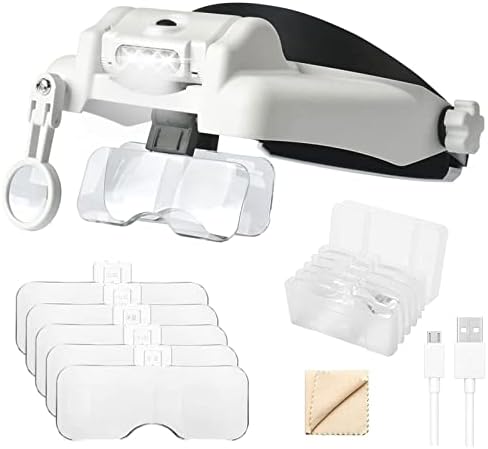 eSynic Head Magnifier Professional Headband Magnifying Glasses ...