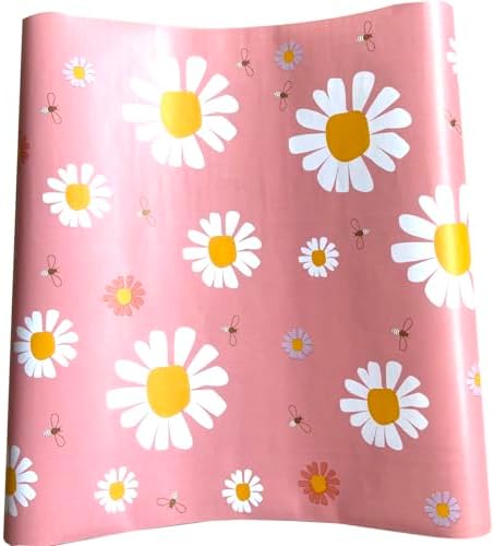 Amazon.com - GAOTAOBN Baby Pink Floral Contact Paper Peel and Stick ...