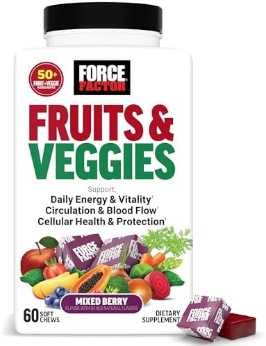 Amazon.com: Force Factor Fruits & Veggies Supplement for Adults ...