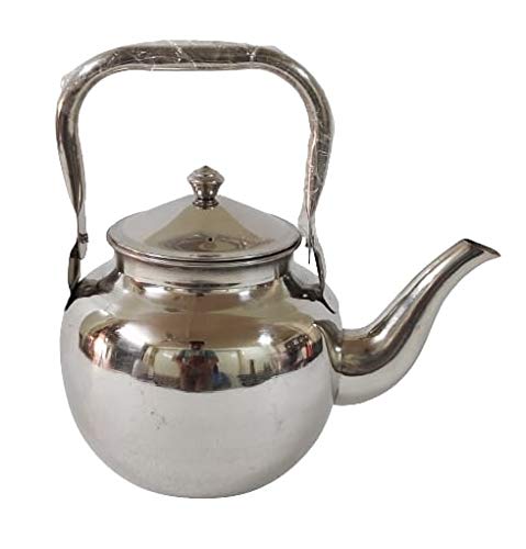 Buy Large Stainless Steel Round Tea Coffee Kettle KITLI 16 Cups Outdoor ...