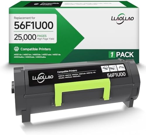 Amazon.com: LLAOLLAO 56F1U00 Toner Replacement for Lexmark 56F1U00 ...