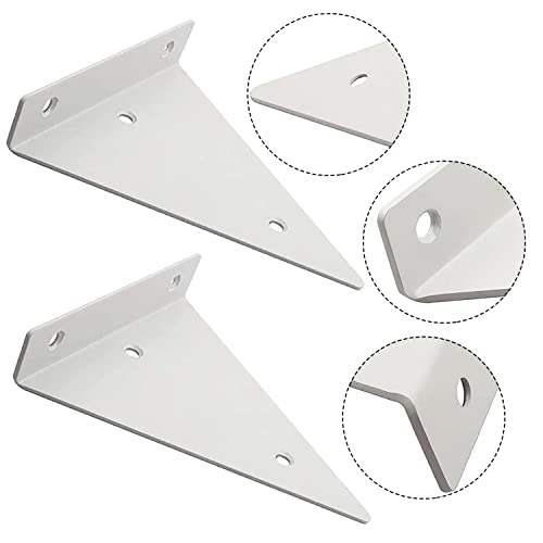 2 Pieces Floating Shelf Brackets, Wall Mounted Triangle Support, Hidden ...