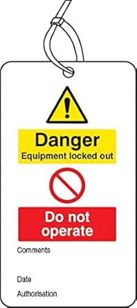 Segnali di divieto - Lockout Tag - Attrezzatura di pericolo bloccato ...