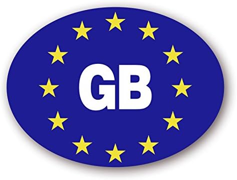Signs247 GB CAR STICKERS BLUE EU Oval Euro Car Van Lorry Vinyl Blue ...