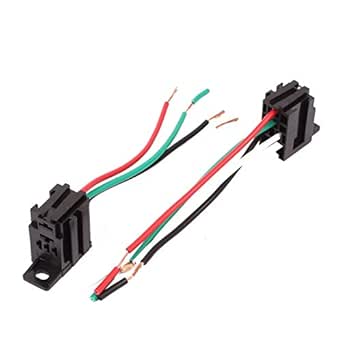 2 Pcs Relays Car Truck DC 12V/24V 40A/80A Relay Socket 4 Pin 4 Wire ...