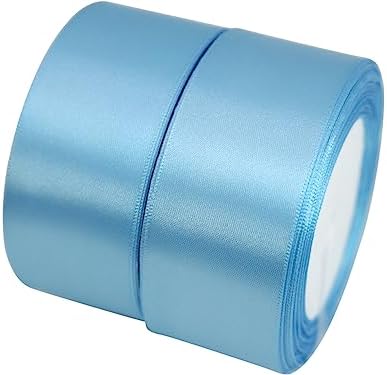 Amazon.com: Mayreel Dusty Blue Satin Ribbon 1-1/2 Inch Blue Ribbon for ...