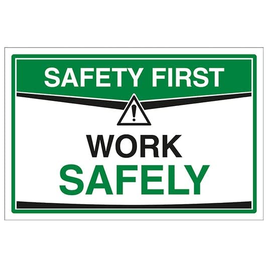 Safety First Work Safely Sign Sticker, Waterproof Sticker. : Amazon.in ...
