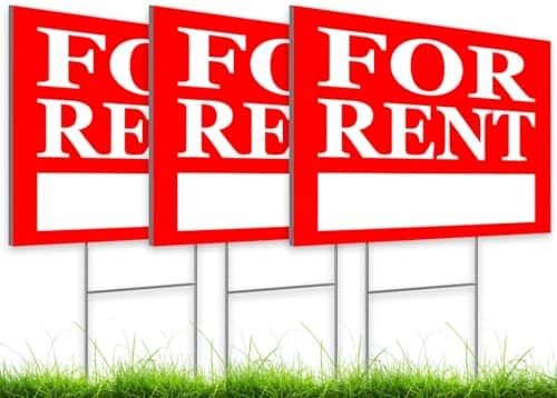 Amazon.com: BAZIC For Rent Sign 9"X12", For Rent Rental House Home ...