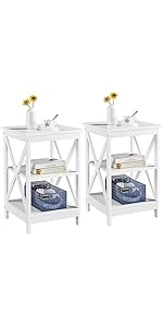 Amazon.com: Yaheetech End Table Living Room, 3-Tier Side Table with ...