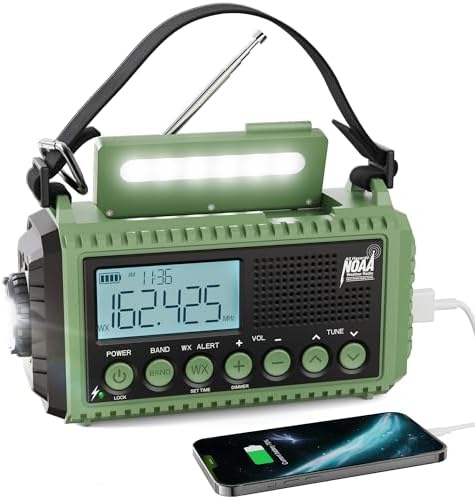 Amazon.com: Emergency Radio 12000mAh Weather Radio NOAA Alert, Portable ...