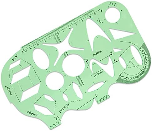 Measuring Plastic Templates French Curve and Clear Green Shape Drawing ...