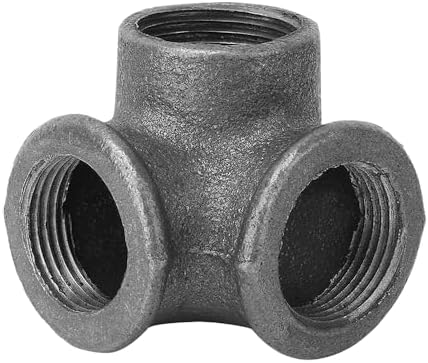 AGUTEA Right Angle Black Malleable Iron Tee Fitting 3-Way Side Exit ...