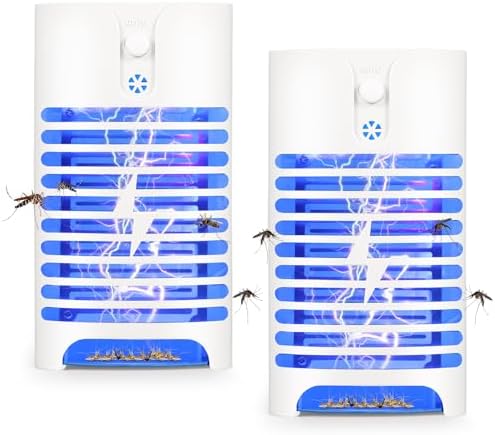 Amazon.com : 2 Pack Bug Zapper Indoor Plug in, Electric Mosquito Zapper ...