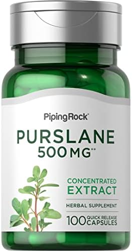Amazon.com: Piping Rock Purslane Supplement 500mg | 100 Capsules ...