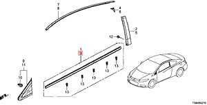 Amazon.com: Genuine Honda 72450-TS8-A01 Door Molding Assembly : Automotive